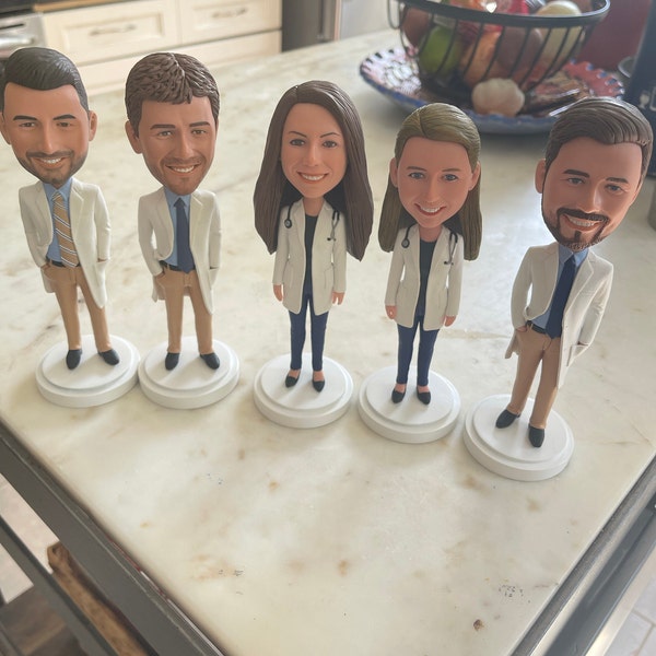 Custom Doctor Bobblehead, Personalized Male Doctor Statues ...