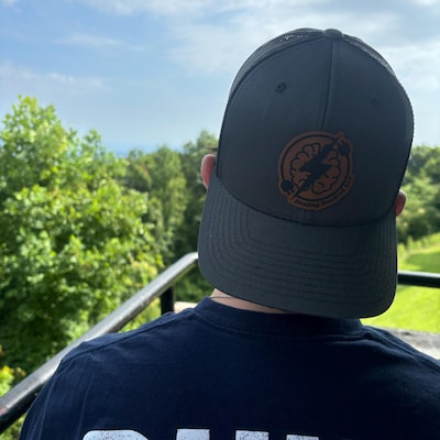 ADHD Hat, Leatherette Patch Logo Hats, Laser Engraved Leather Patch ...