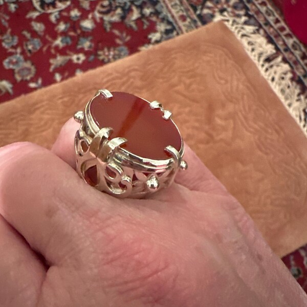 Nigel's Ring Design From the Movie Devil Wears Prada Carnelian Aqeeq ...