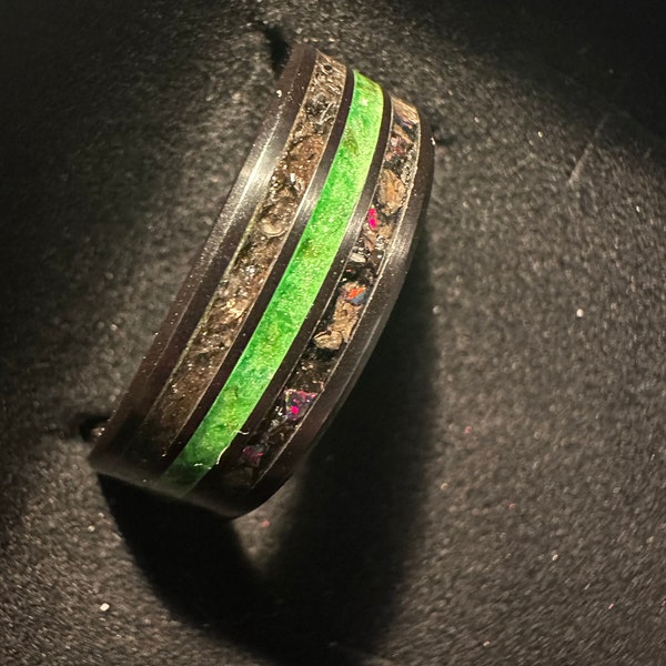 Gold Dust Ring, Pyrite and 24k Gold Flake Ring, Pyrite Jewelry, Fools ...