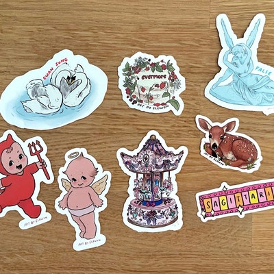 Angel and Devil Sticker Waterproof Sticker Laptop Stickers Stickers for ...