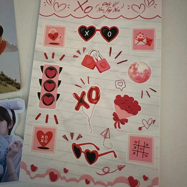 EN XO Romance Untold Sticker Sheet - Etsy