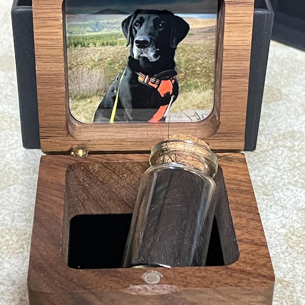 Custom Wooden Pet Fur Keepsake,wooden Pet Ashes Box,personalized Pet ...