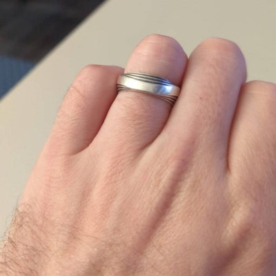 Elegant Handmade Sterling Silver Men Band Ring, Stylish Men Wedding ...