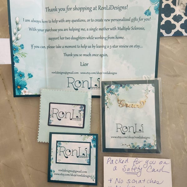 Name Necklace Personalized Gold Layla Style - Etsy