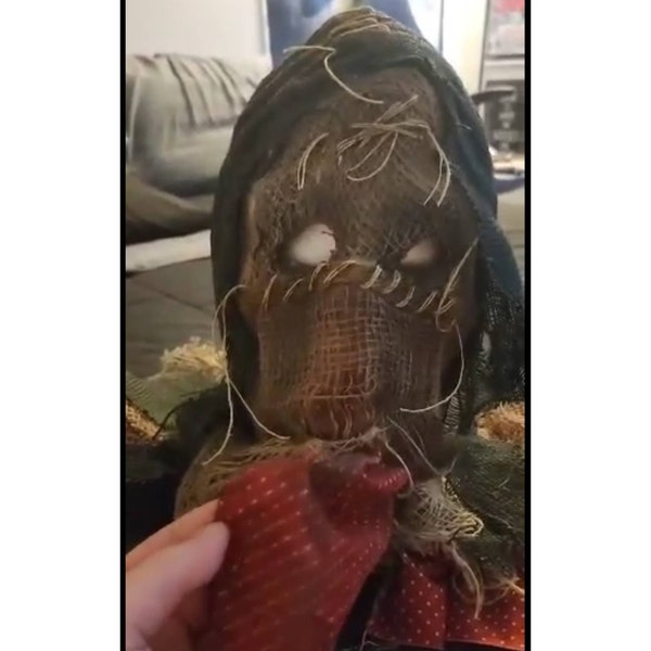 Burlap Scarecrow Halloween Mask, Scary Monster Scarecrow - Etsy