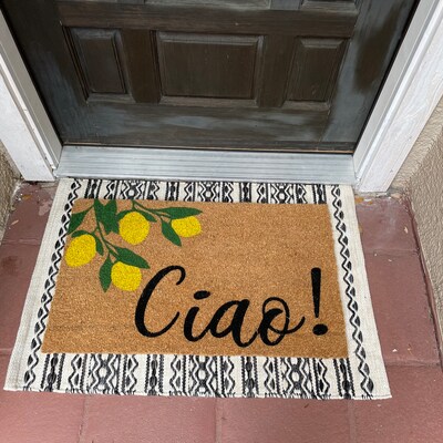 Lemons ciao Coir Doormat Housewarming Gift Wedding Gift Closing Gift ...