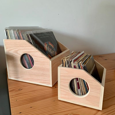 The Stack 12 Vinyl Storage Unit oak Venner - Etsy Australia