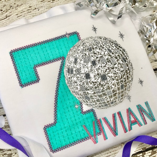 Disco Ball Machine Embroidery or Appliqué Designs in Several Sizes and ...