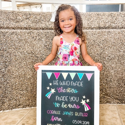 Hand Painted Adoption Sign, Adoption Day Sign for Photos, Custom ...