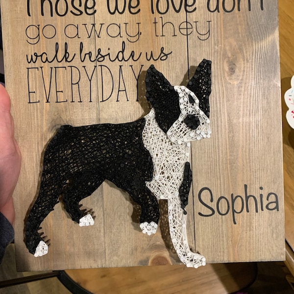 Custom Dog Portrait String Art, 3D Pet Art, Dog Lover Gift, Wood Dog ...
