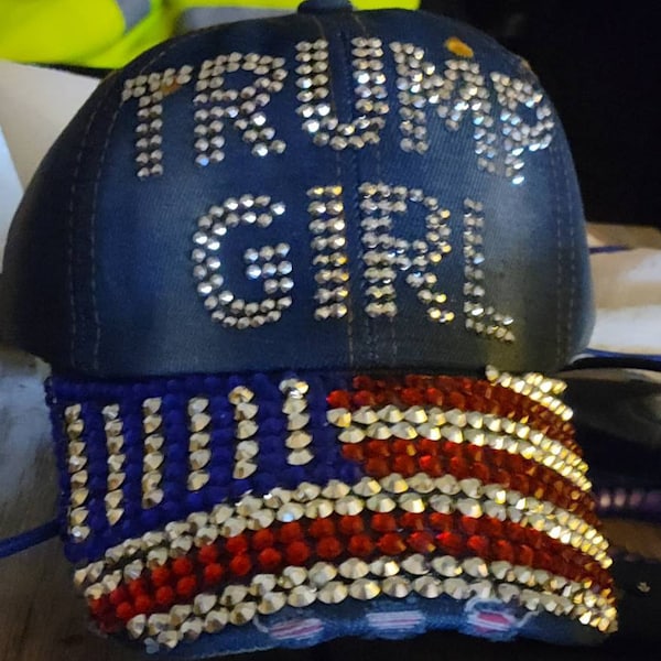 Trump 2024hat MAGA President Donald Trump Hat Cap Bling Diamond USA ...