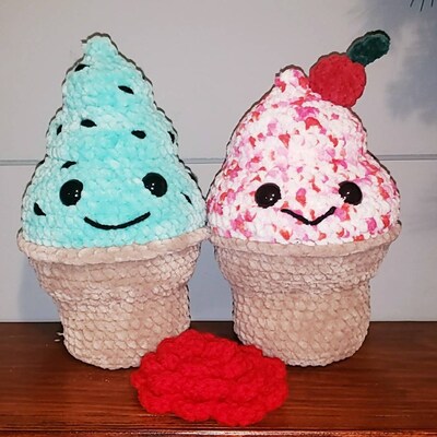 Ice Cream Cone Plush Crochet PATTERN Amigurumi - Etsy