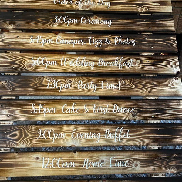 1 Additional Line for Personalised Order of Service Wedding Ceremony ...