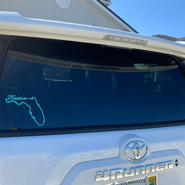 Florida Home Decal / Florida Native Car Decal / Floridian Home Decal ...