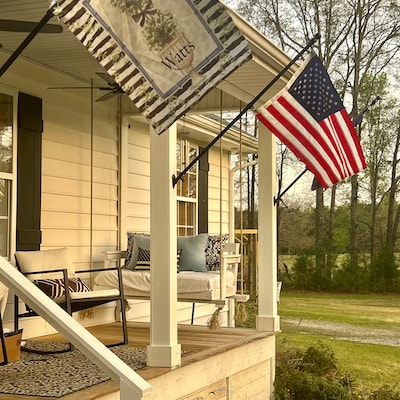 Personalized Flag, Monogram Garden Flags, Custom House Flag, Modern ...