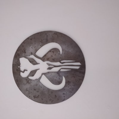 Star Wars Mandalorian Mythosaur Metal Plaque Sign Boba Fett - Etsy