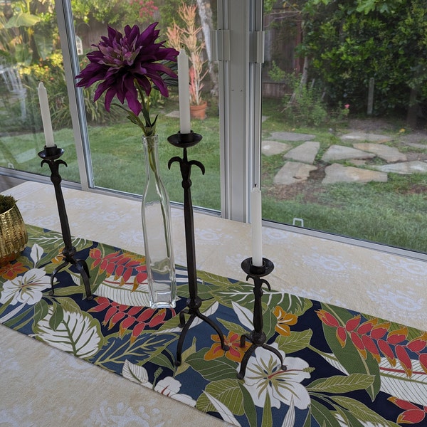 Blue Water Runner, Aqua Tropical Table Runner, Ocean Runner, Caribbean ...