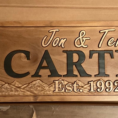 Custom Wooden Sign for Home Sign Family Last Name Sign Wood Wall Art ...