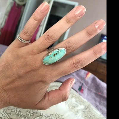 Alacron Turquoise Charm Necklace Hand Stamped Turquoise Necklace ...