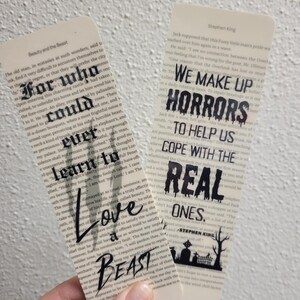 Stephen King Book Page Bookmarks, Stephen King Quotes, Bookish Bookmark ...