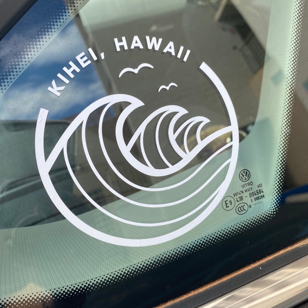 Custom City Ocean Wave Vinyl Decal - Aloha Wave Decal, Ocean Sticker ...
