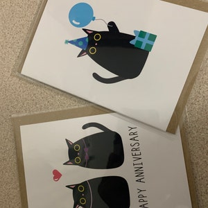 Black Cat Mother's Day Card Card From the Cat Mum Black Cat Card Nan ...