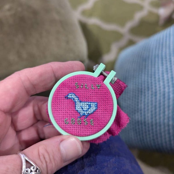 Mini Embroidery Hoop 40mm Yellow 3D Printed - Etsy