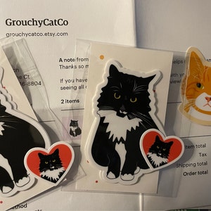 Tuxedo Cat Sticker - Etsy