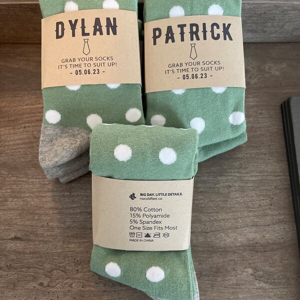 Sage Green Socks, Sage Green Polka Dot Groomsmen Socks, Agave Groomsman ...