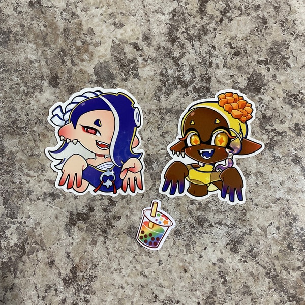 SPLATOON 3 Shiver and Frye Deep Cut Idol Vinyl Stickers | Waterproof ...
