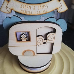 Caravan Wedding Topper Personalised Cake Topper Keepsake Decoration - Etsy