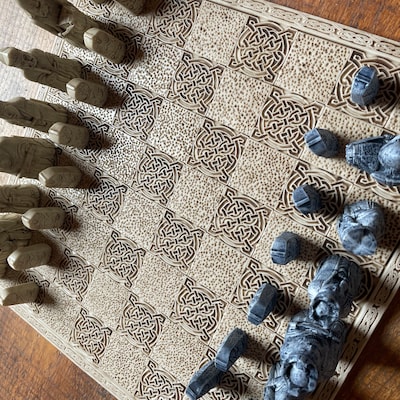 Celtic Chess Set aka. Fidchell - Etsy