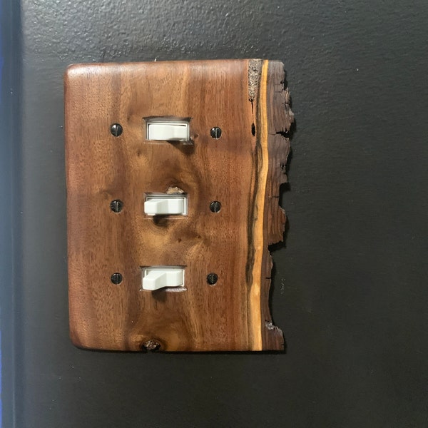American Cherry Double Switch Cover. Gfi/outlet. Handmade Switch Plate ...