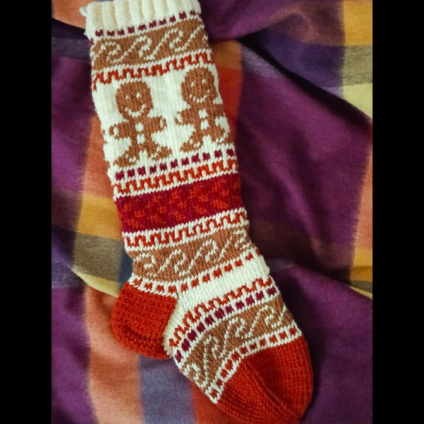 Knitting Pattern Collection of 16 Cat Christmas Stockings Charts Fair ...