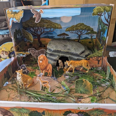 Printable Diorama Cut & Paste Shoebox Project, Create a Ocean Habitat ...