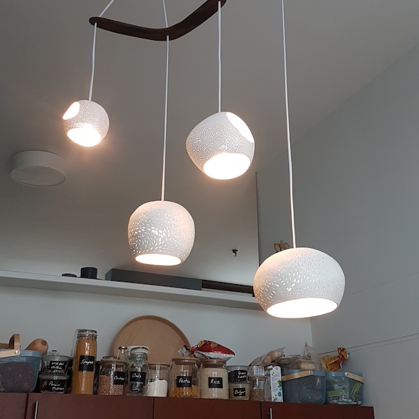 CLAYLIGHT BOOMERANG XL Sculptural Ceramic Chandelier | Modern Four ...