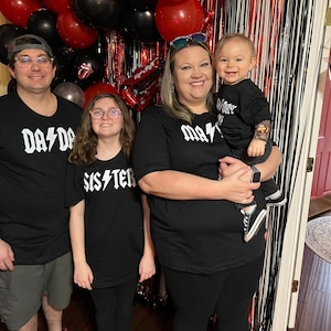 Rock N Roll Birthday Family Shirts, Personalized Rocking Birthday Shirt ...