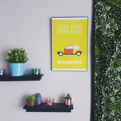 Graphic Poster: the Inbetweeners Bus Wanker Poster TV Show & Movie ...