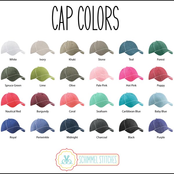 Embroidery Thread Color Swatch Chart Graphic for Your Etsy Shop - Basic ...