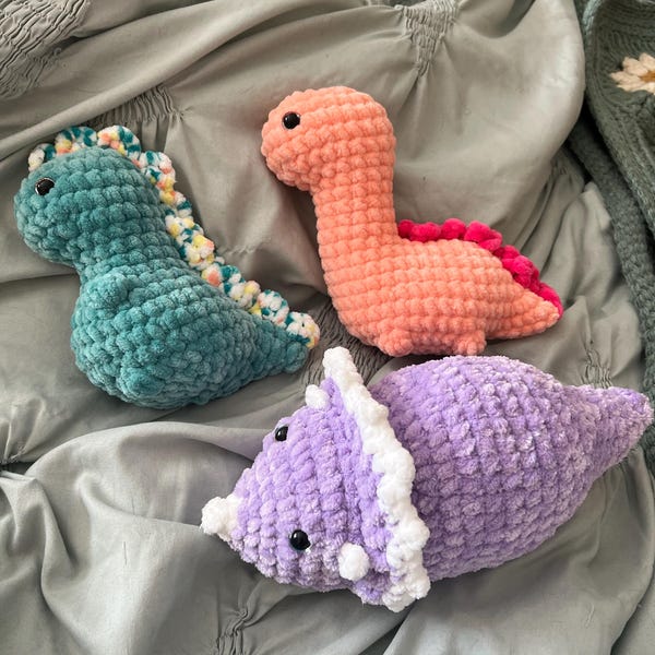 Dinosaur Jurassic World No Sew Crochet Pattern, No Sew Amigurumi ...