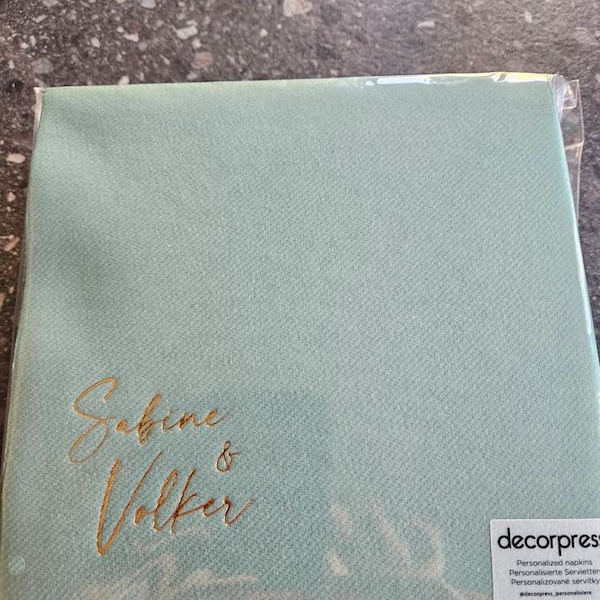 Personalized Napkins, Soft Linen Like Napkins Disposable, Gold Foil, Personalized Napkins ...