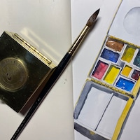 Mini Paintbox, Brass Watercolor Palette, Handmade Brass Palette, Brass ...