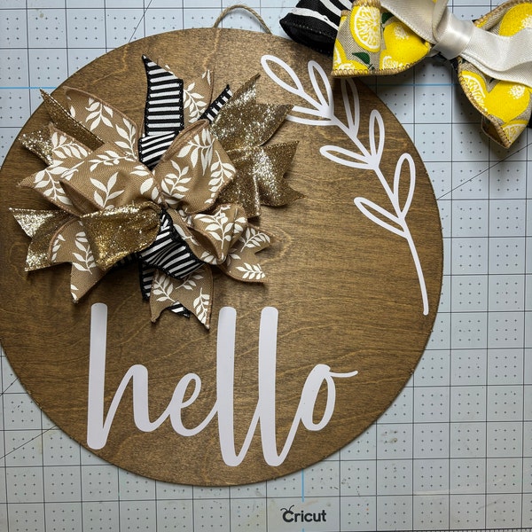 Welcome Door Sign With Magnetic Bows / Door Sign / Interchangeable Bows ...