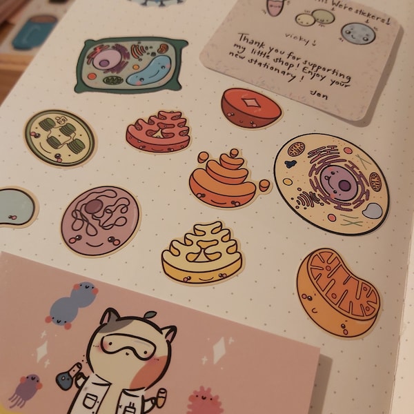 Cute Organelles Planner Sticker Sheet - Etsy