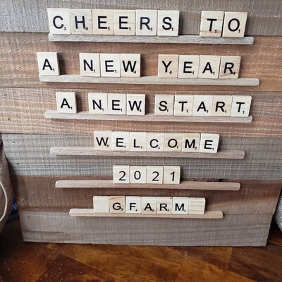 Pallet Scrabble Board 10x10 With Wood Storage Box - Etsy