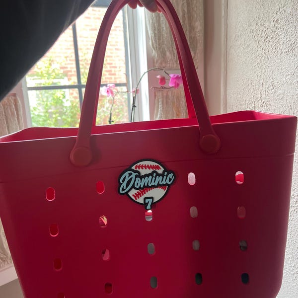 Personalized 3D Baseball Bogg Bag Tag, Custom Baseball Bogg Bag Charm ...