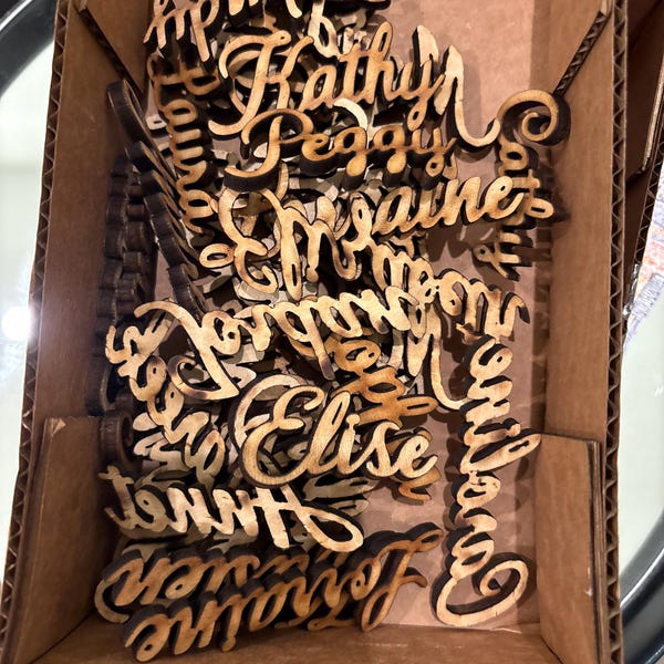 Wood Place Cards| Laser Cut Names| Wedding Place Cards| Custom Names ...