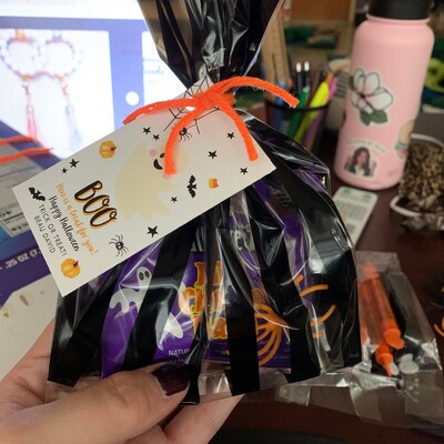 Editable Halloween Favor Tags Boo Gift Tag Costume Party Trick or Treat ...