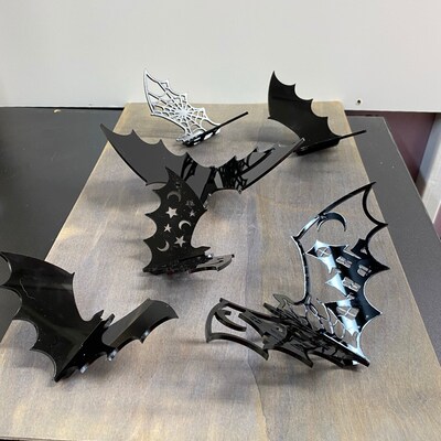 3D Bats Set of 6 SVG Digital Download for Glowforge or Laser FOR 1/8 ...